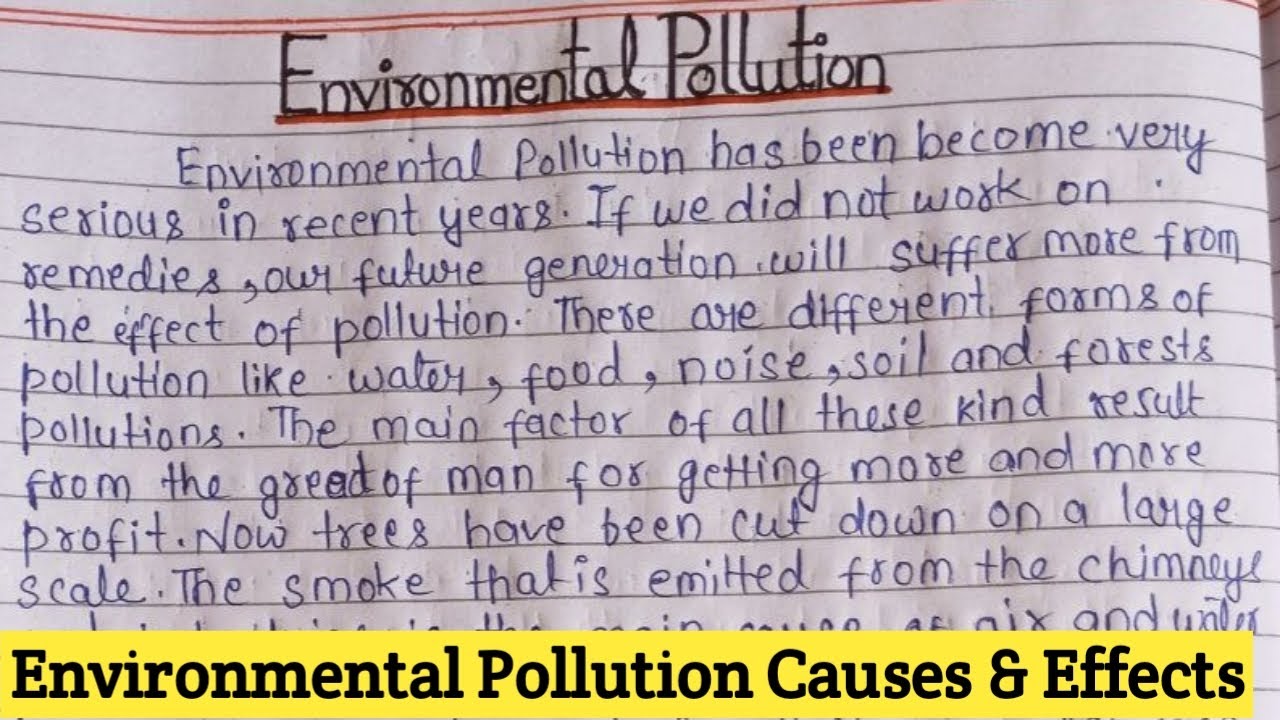 Environmental Pollution Essay In English | 10 Lines On Environmental ...
