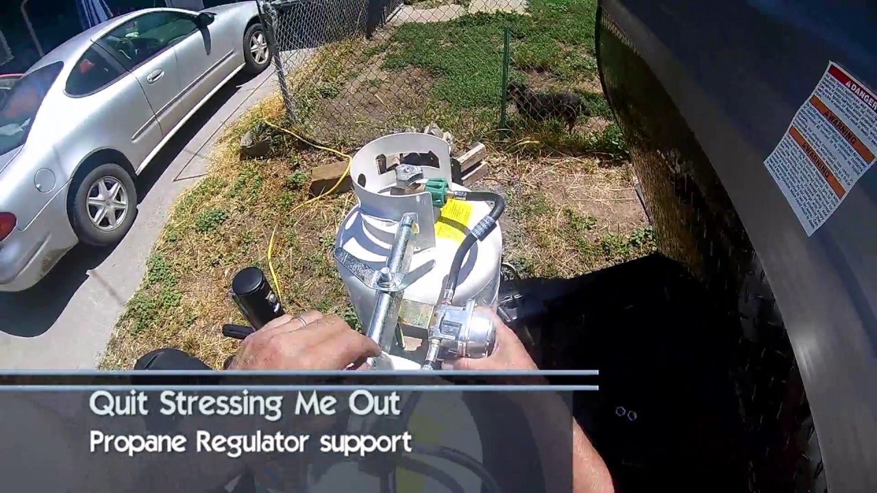 Stress relief for your propane hoses. Quick tip - YouTube