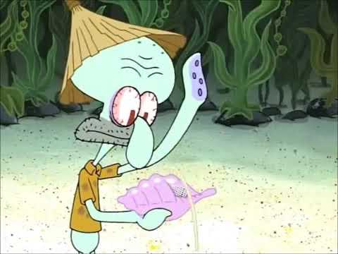 Squidward talking to the Shell - YouTube