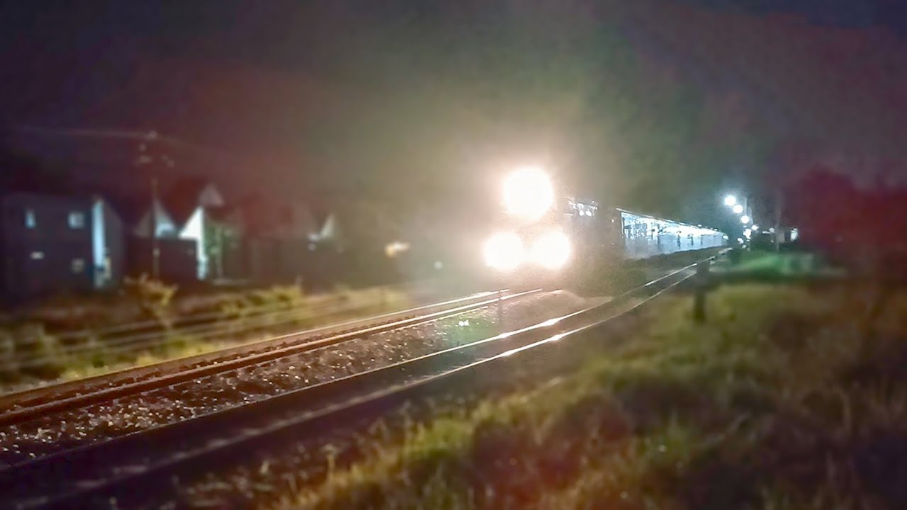 Full Throttle at Night‼️ Diesel Train Speeds Through the Station - YouTube