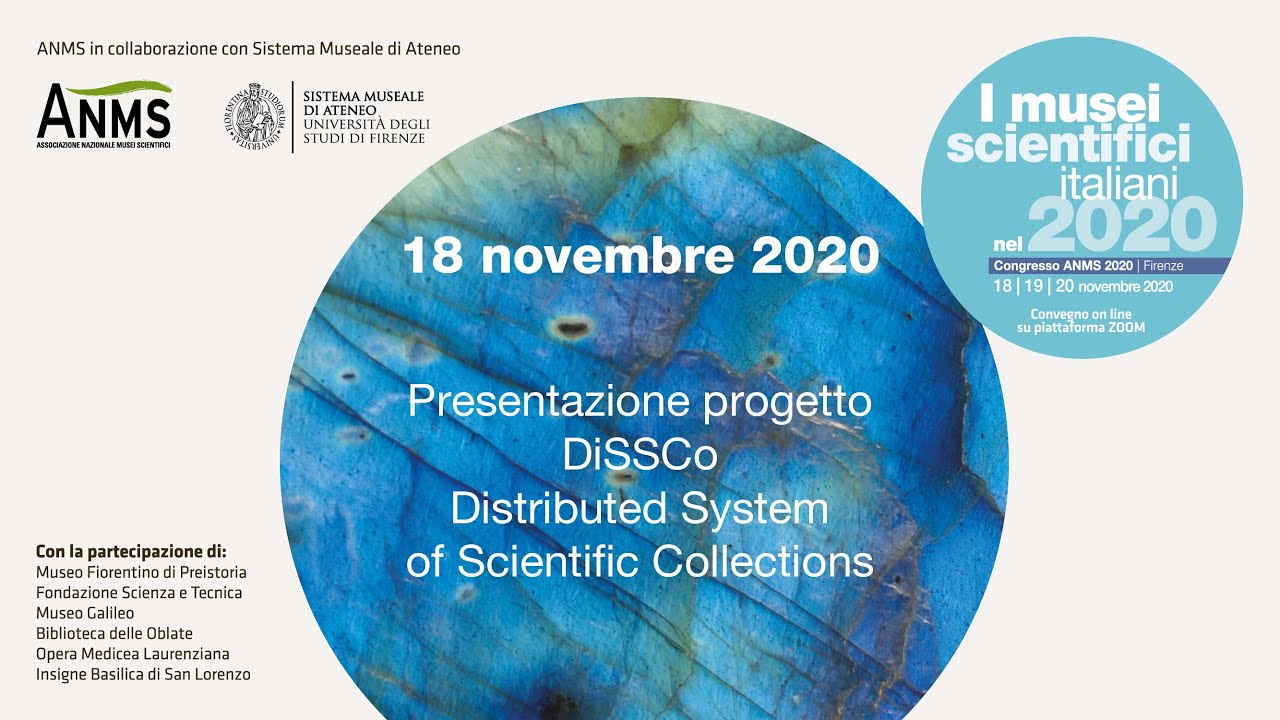 18 novembre 2020 / Presentazione progetto DiSSCo - YouTube