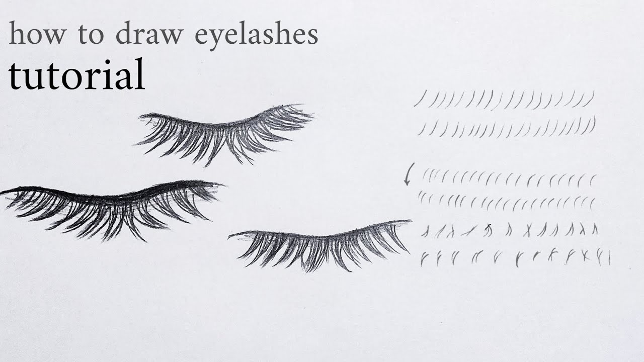 How to draw eyelashes - YouTube