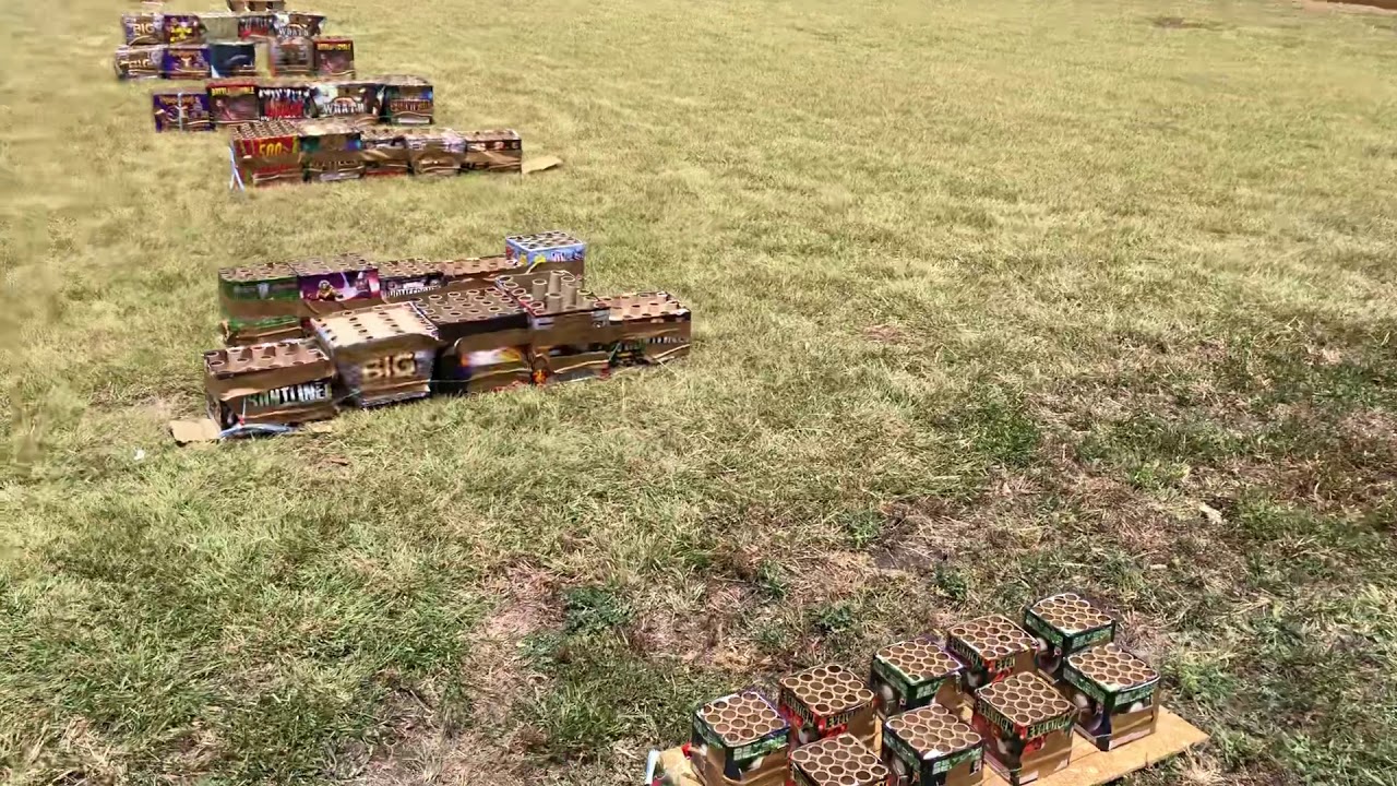 2018 Backyard firework set up - YouTube