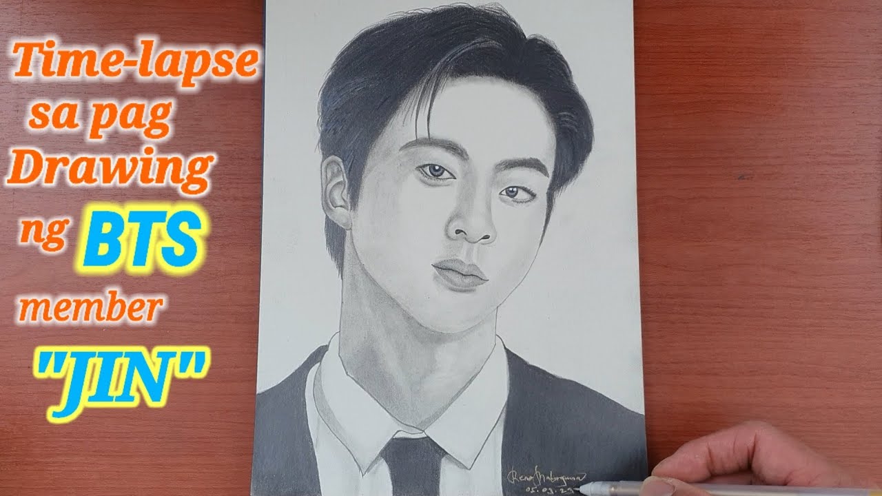 How to draw a BTS member " JIN " || Easy Drawing || - YouTube