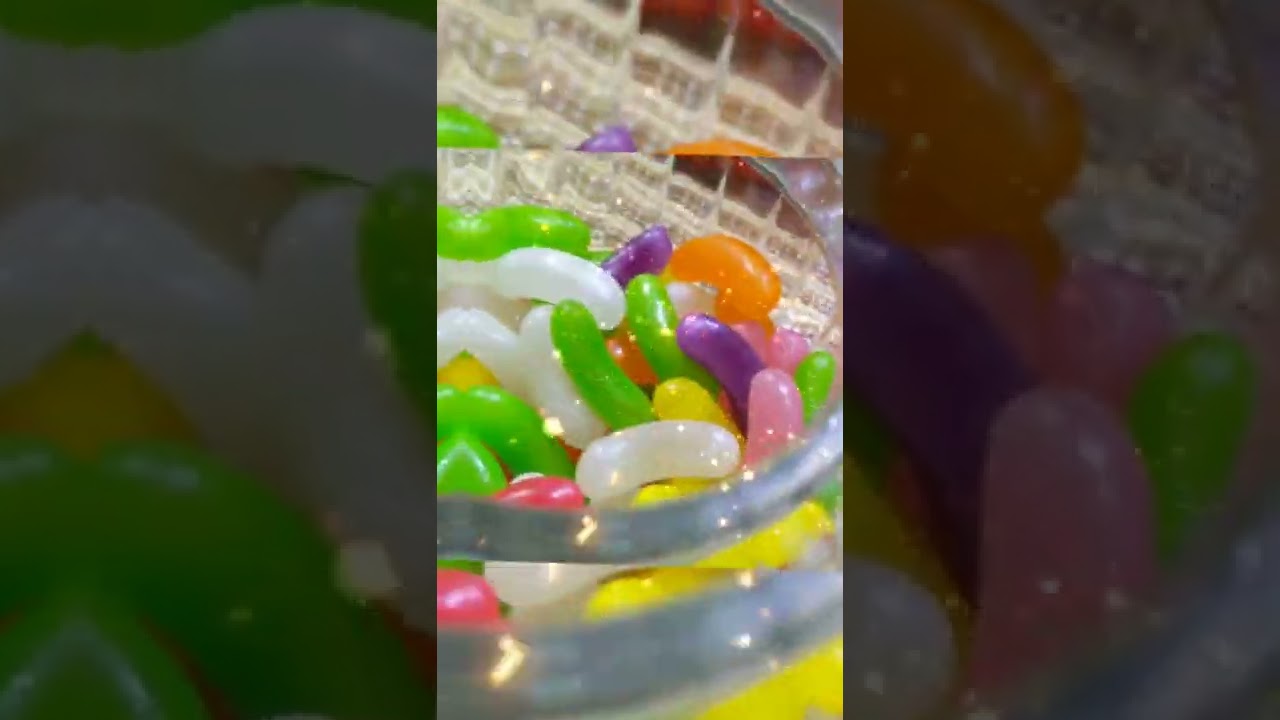 ASMR Satisfying Sound Candy Crush Sound Jelly Beans Assorted Candies ...