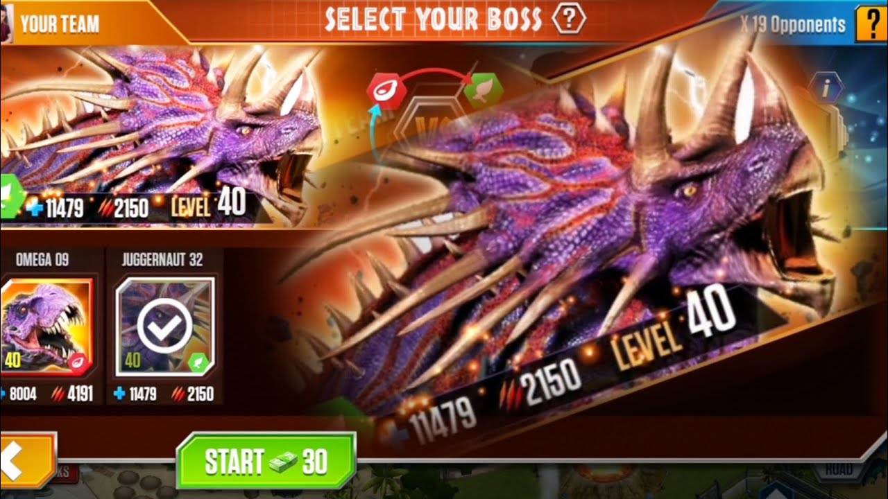 Juggernaut 32 Boss Event | Jurassic World The Game - YouTube