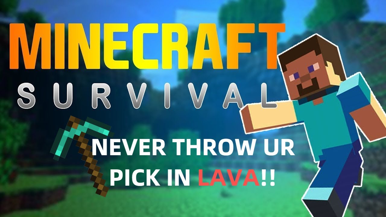 NEVER Drop YOUR PICKAXE into lava.. Minecraft Ep4 - YouTube