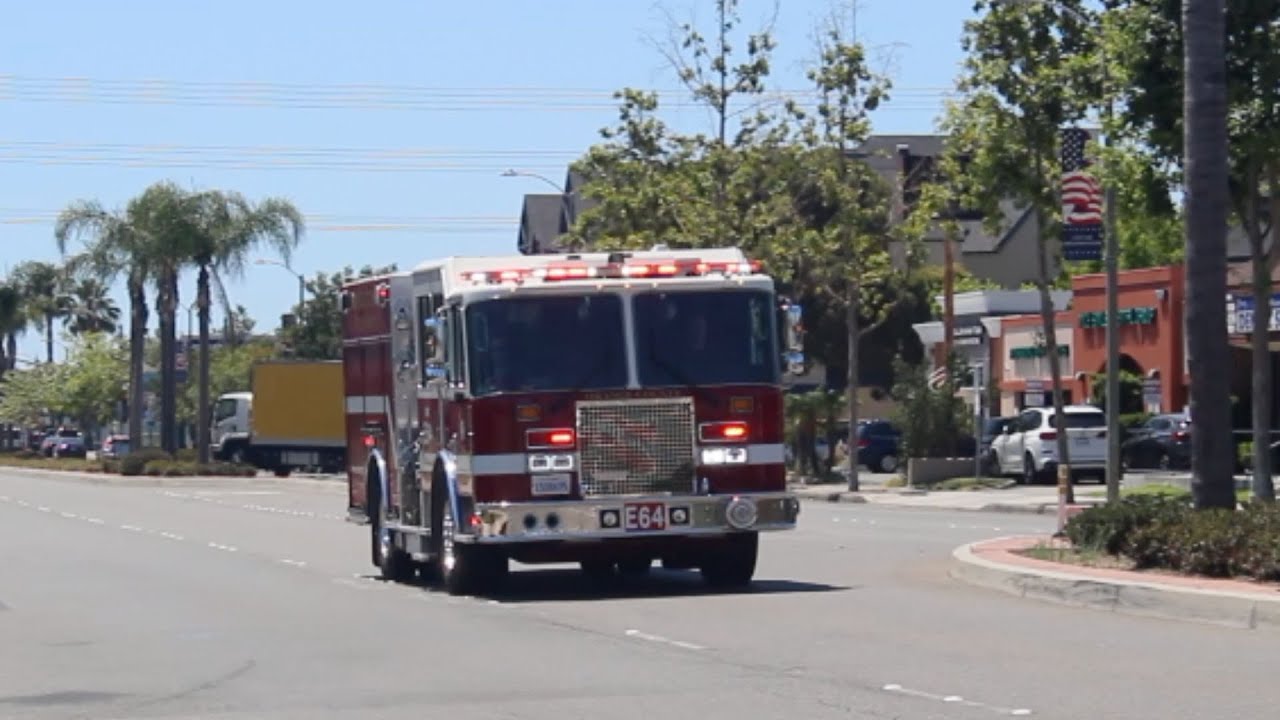 OCFA Engine 64 responding - YouTube