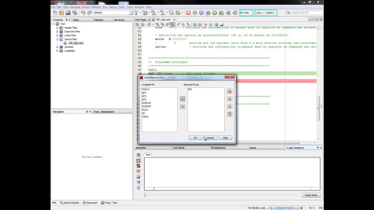 Simulateur MPLAB X : partie 2 - YouTube