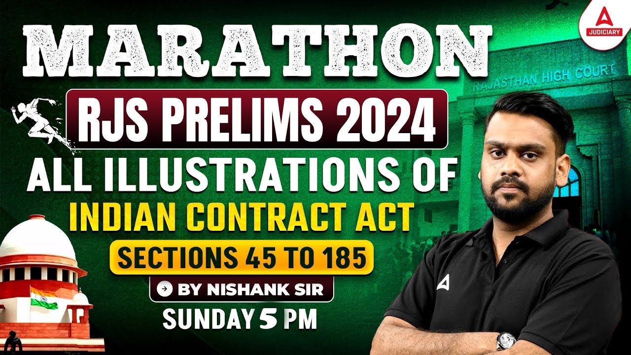 RJS Prelims 2024 | All illustrations of Indian Contract Act (Sections ...