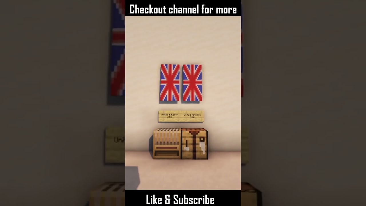 How to Build United Kingdom [ UK ] Flag Banner in Minecraft 1.19 ! # ...