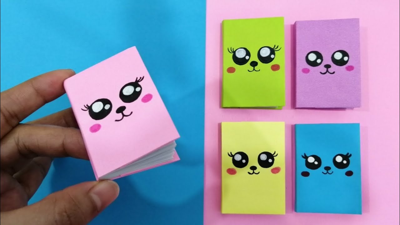 DIY Mini notebook - Kawaii craft - YouTube
