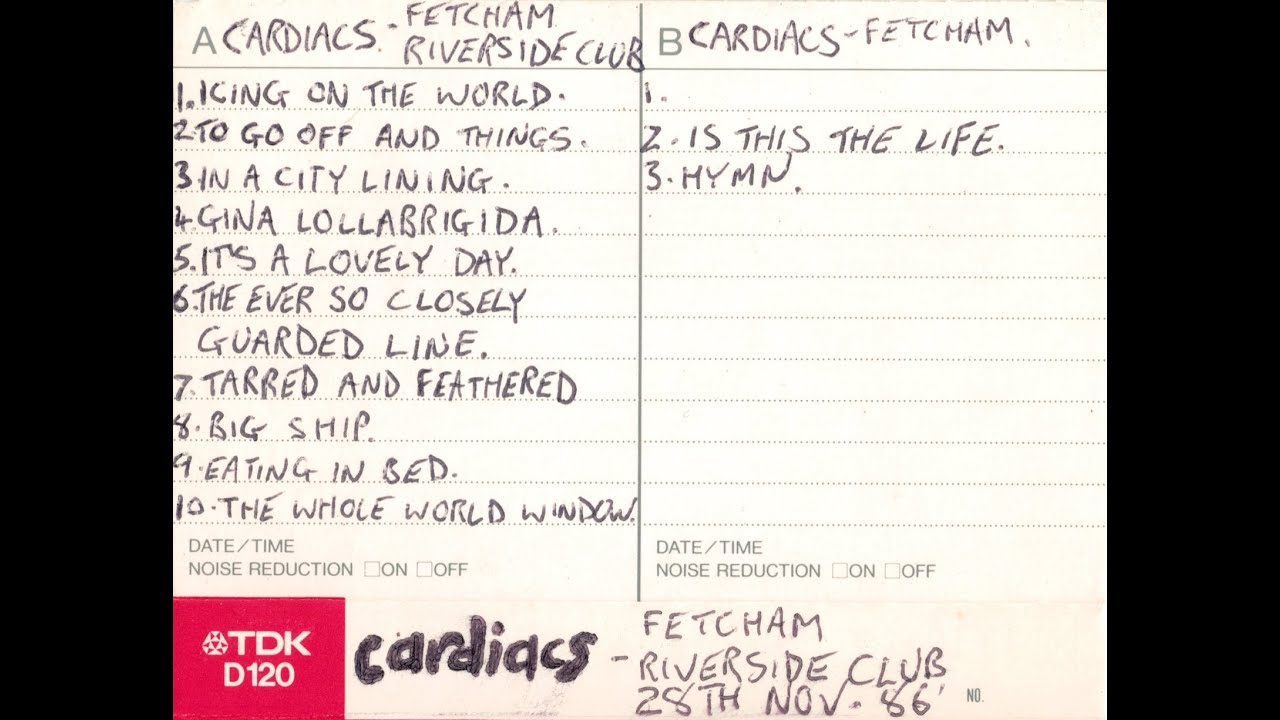 Cardiacs - Live at Fetcham Riverside Club - 28th November 1986 (Audio ...