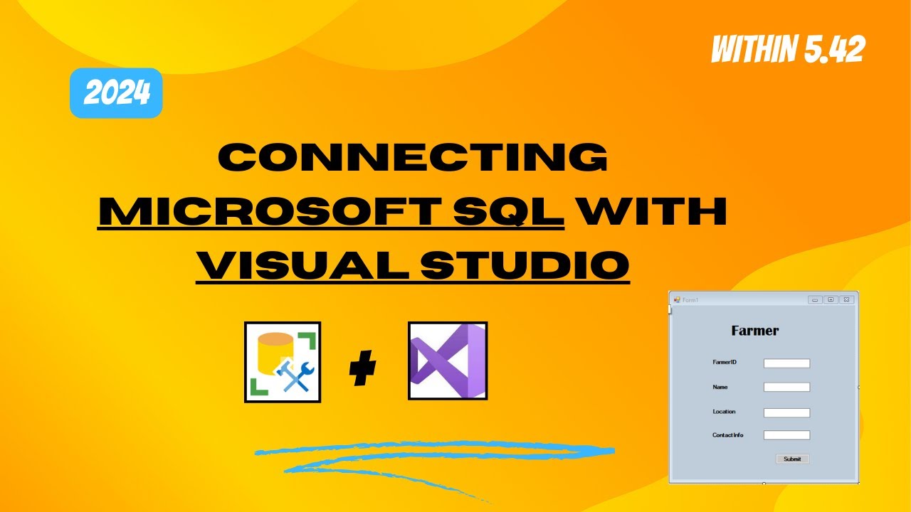 How to Connect Microsoft SQL with Visual Studio witnin 5.42💯| 2024 ...