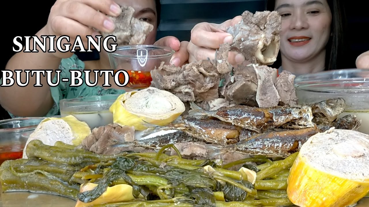 PORK BUTU-BUTO SINIGANG AT PRITONG GALUNGGONG MUKBANG | MUKBANG ...