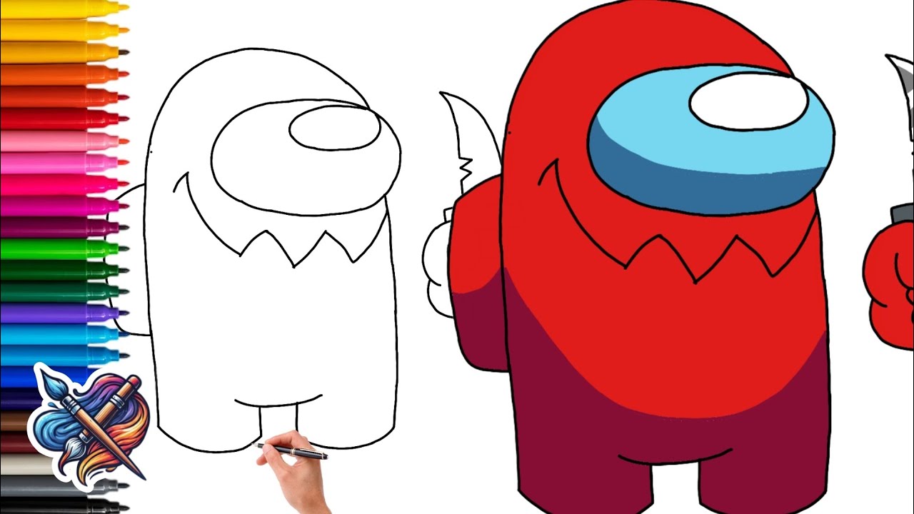 How to draw Imposter from Among Us | The Creative Realm - YouTube