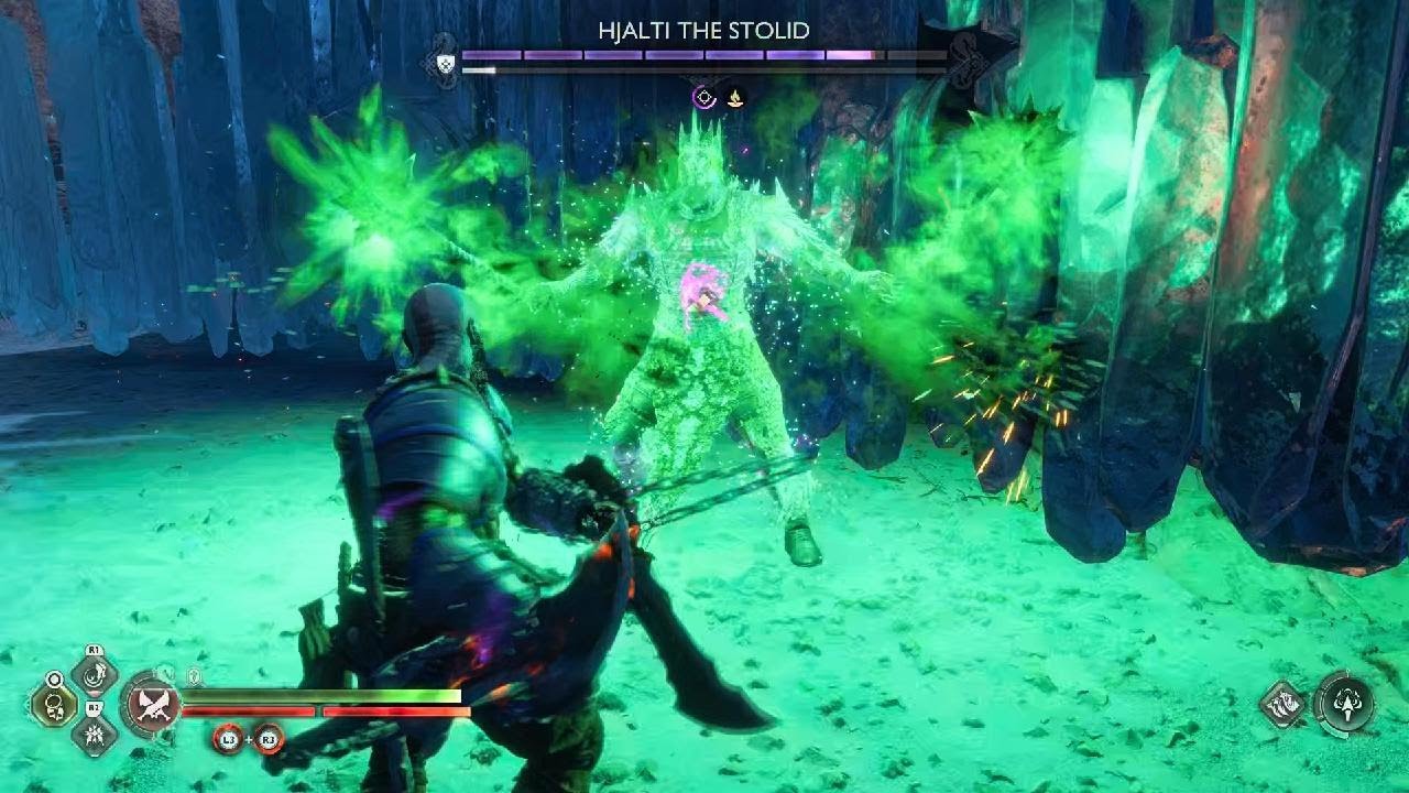 Defeating a purple health bar berserker -God of War Ragnarök - YouTube