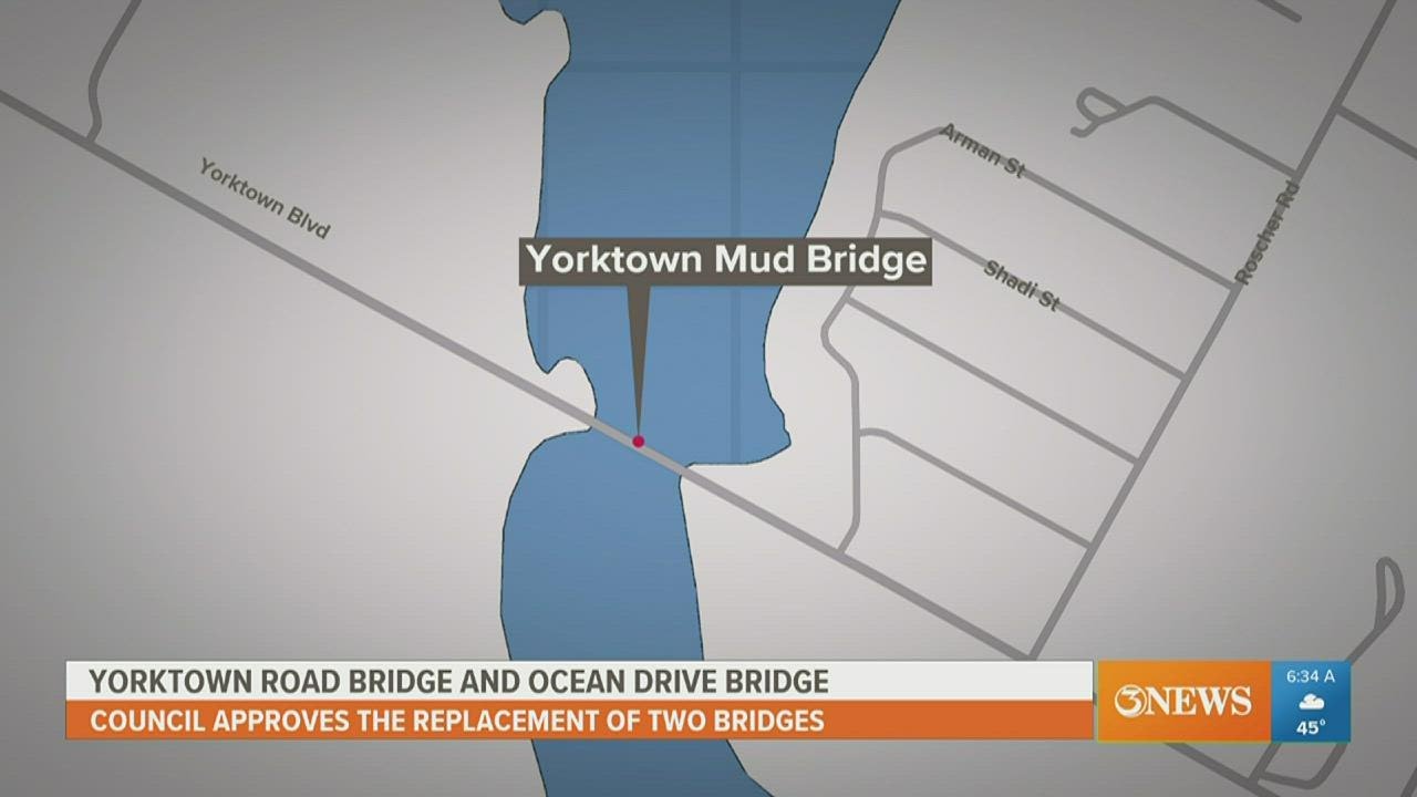 Yorktown, Ocean Dr. bridges over Oso Bay to be replaced - YouTube