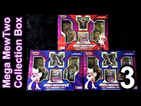Mega MewTwo Collection Box Opening 3 - YouTube
