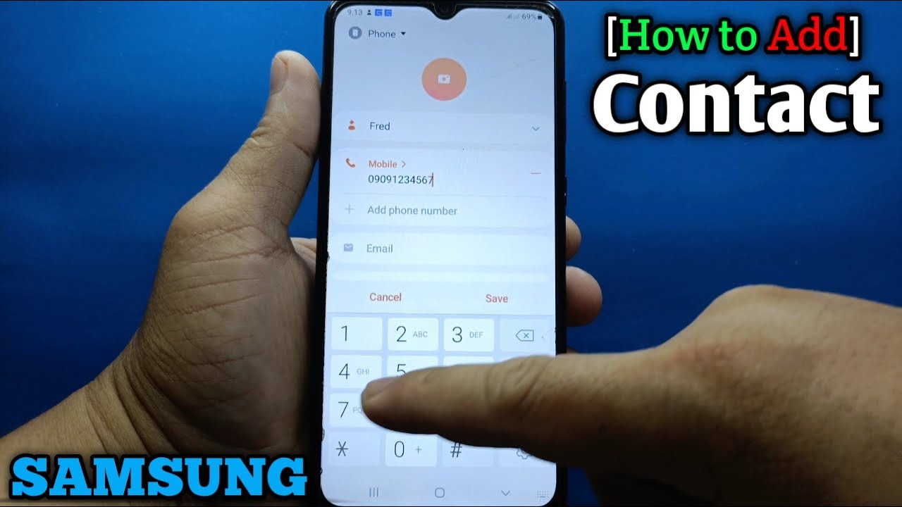 How to add contact on Samsung Galaxy A02 - YouTube