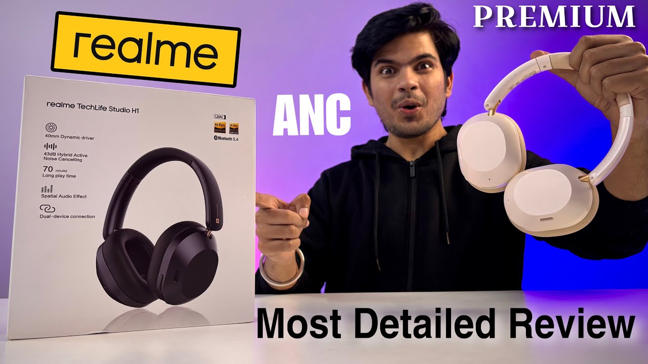 Realme Techlife Studio H1 Bluetooth Headphone Unboxing & Detailed ...
