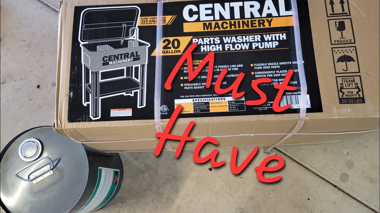 Harbor Freight 20 Gallon Parts Washer - YouTube