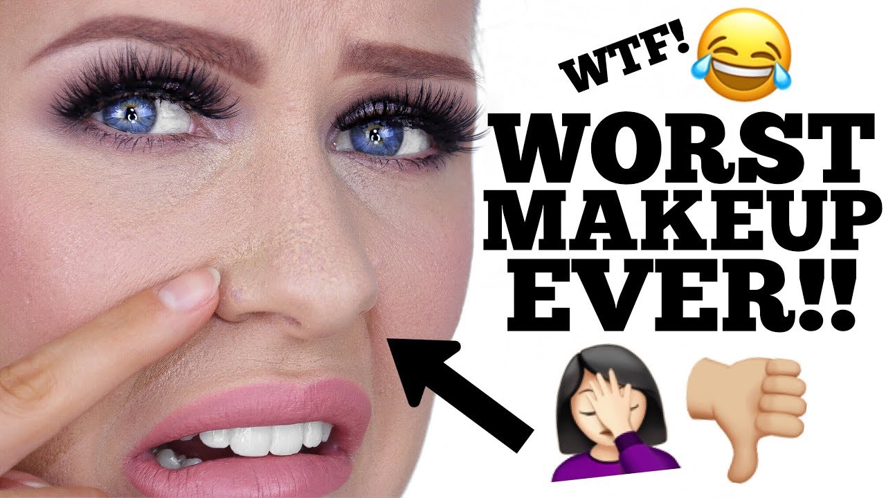 FULL FACE USING MAKEUP I HATE!!!!!!! - YouTube