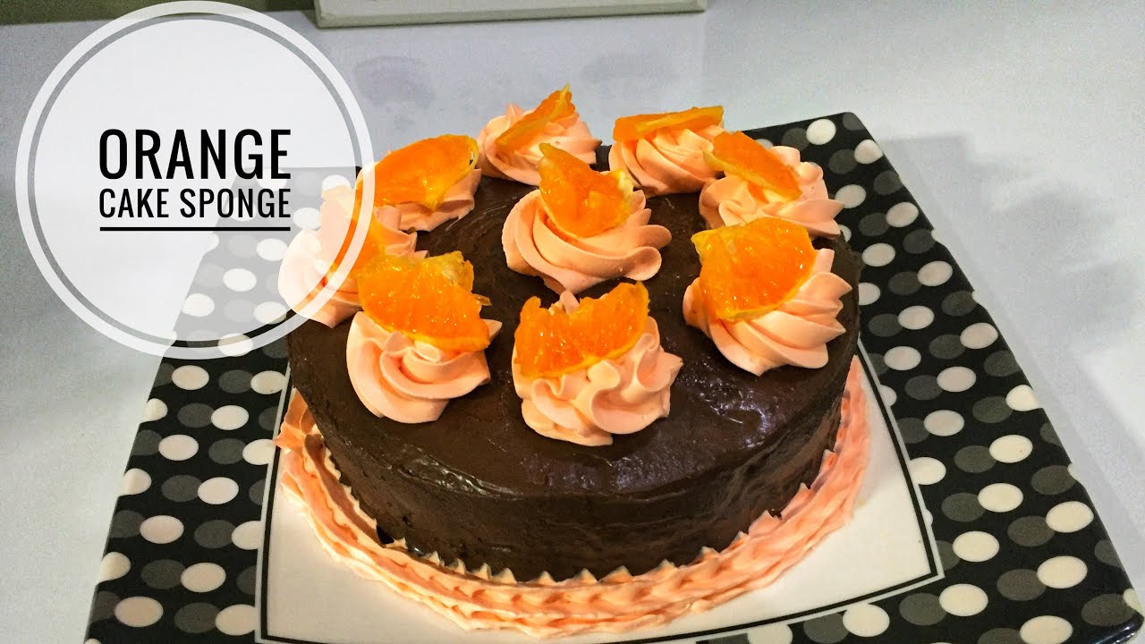 EASIEST ORANGE Cake sponge!! - YouTube