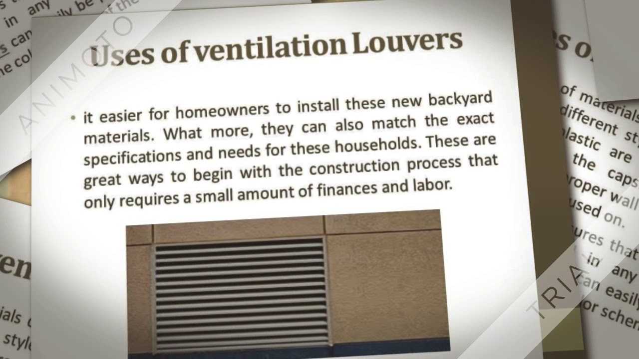 uses of ventilation louvers 720p - YouTube