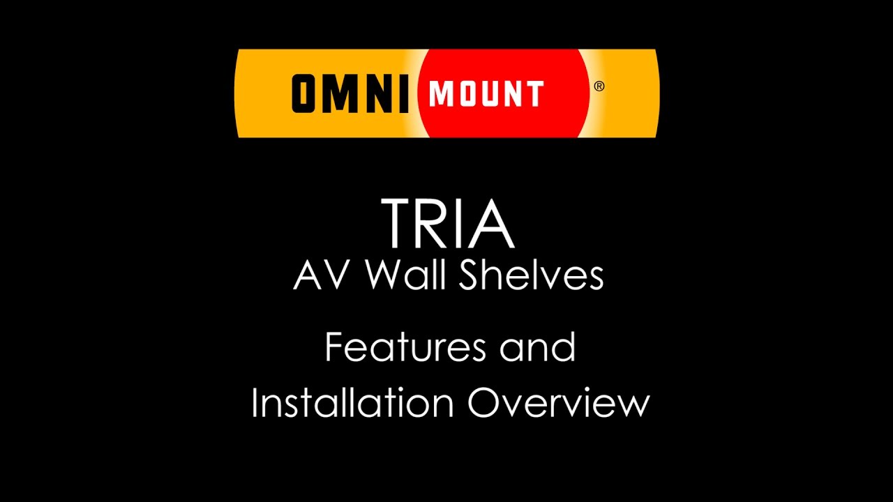OmniMount TRIA 3 Shelf AV Wall Unit - YouTube