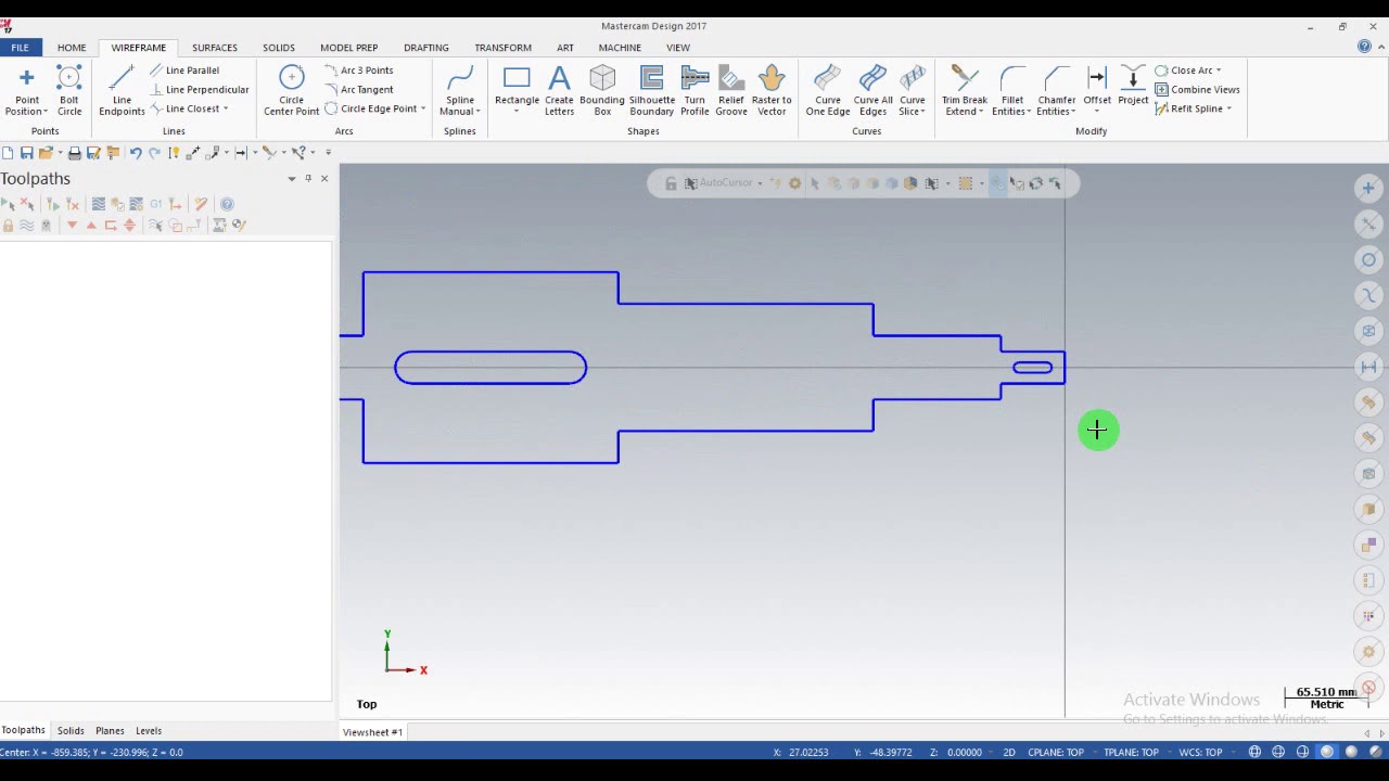 How to make a shaft drawing in mastercam - YouTube