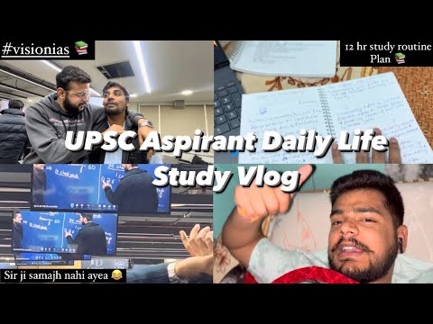 UPSC 12Hour Study Plan | UPSC Aspirant Daily Life Study vlog | #upsc # ...