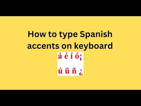 How to type Spanish accents on keyboard - YouTube