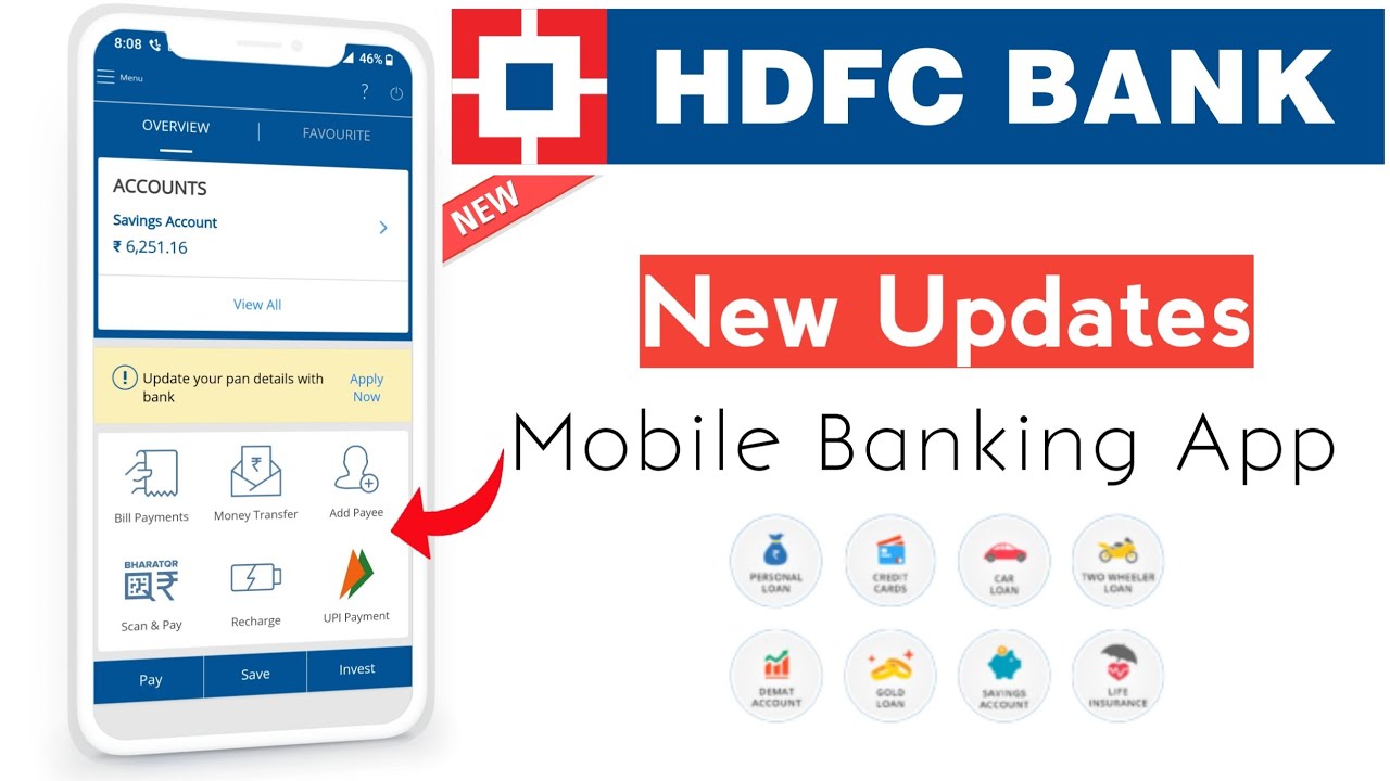HDFC Bank Updates new mobile banking application - YouTube