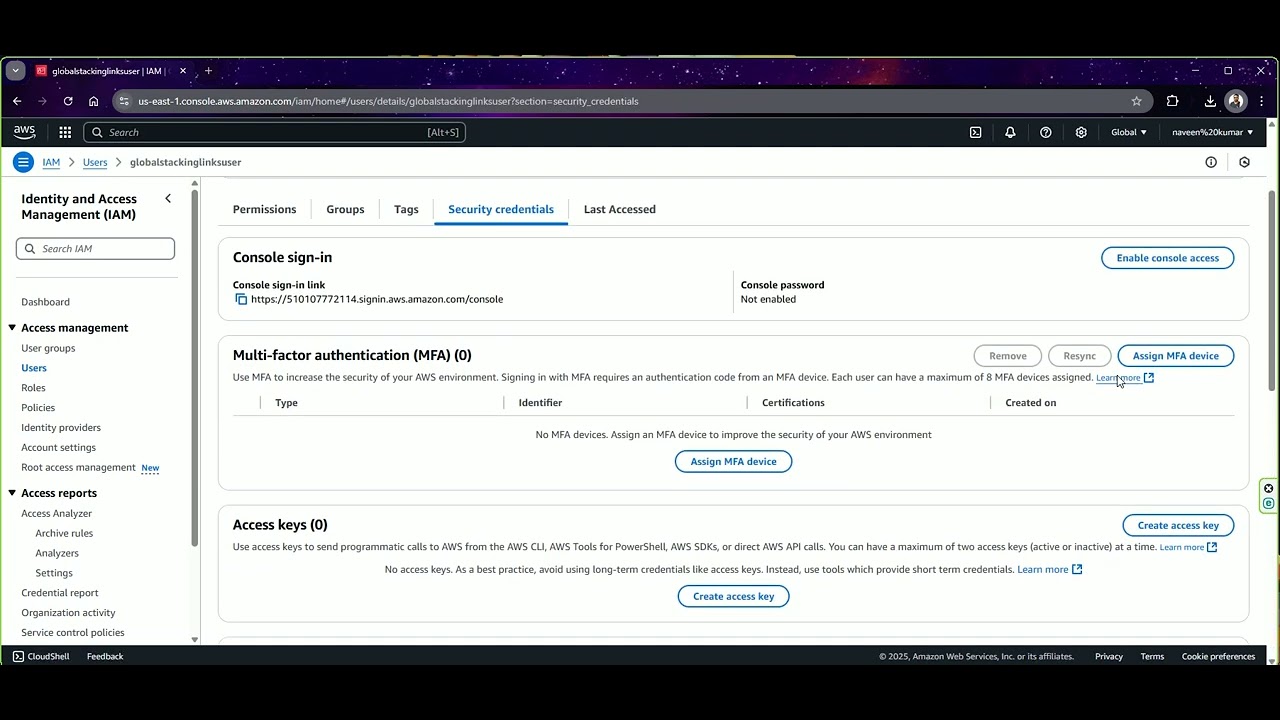 How to Generate AWS Access Key and Secret from the Amazon Cloud Console - YouTube