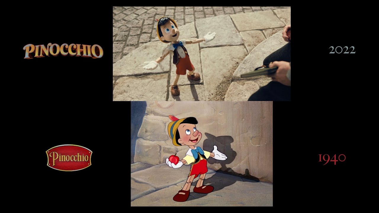Pinocchio (1940/2022) side-by-side comparison - YouTube