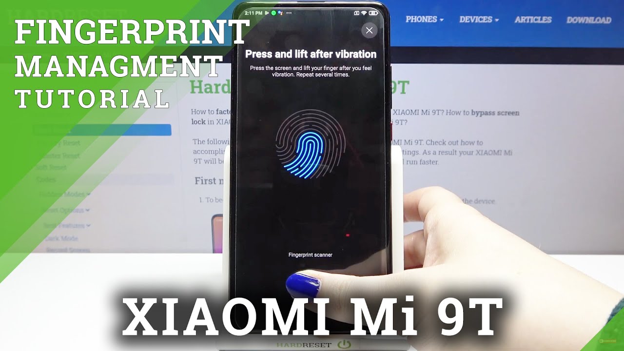 How to Add Fingerprint in XIAOMI Mi 9T – Set Up Screen Lock - YouTube