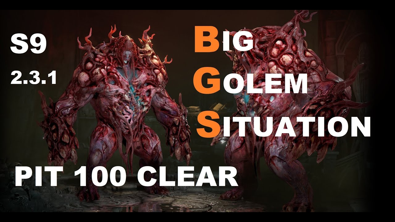 Diablo 4 Necromancer Golem Build PIT 100 Clear Season 9 - YouTube