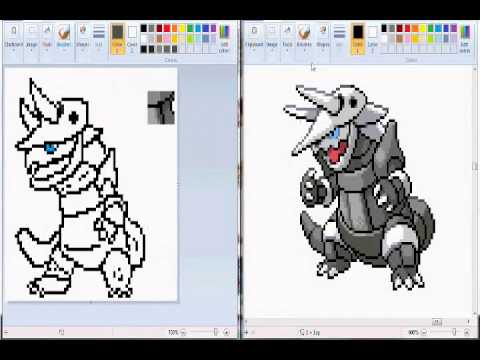 Drawing Aggron - YouTube