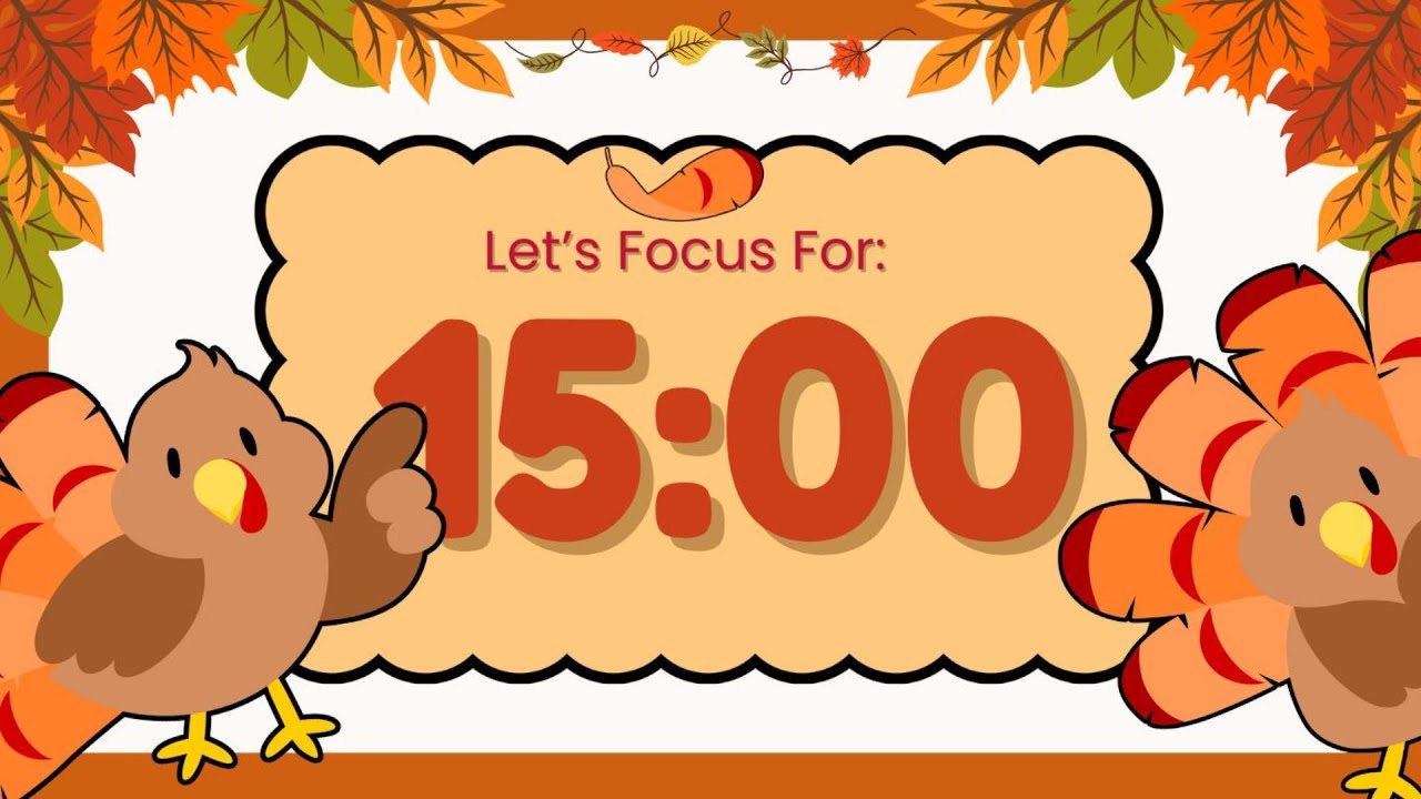 Cozy 15 Minute Thanksgiving Themed Countdown Timer for Classrooms ...