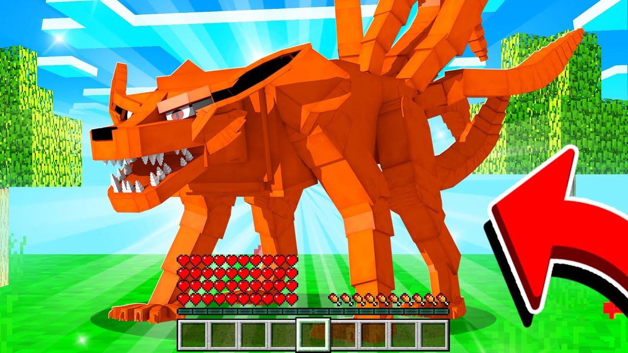 COMO É JOGAR MINECRAFT SENDO A KURAMA ! - YouTube