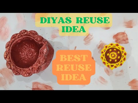 Dhoop stand from old Diyas | Old Diya reuse idea | best out of waste ...