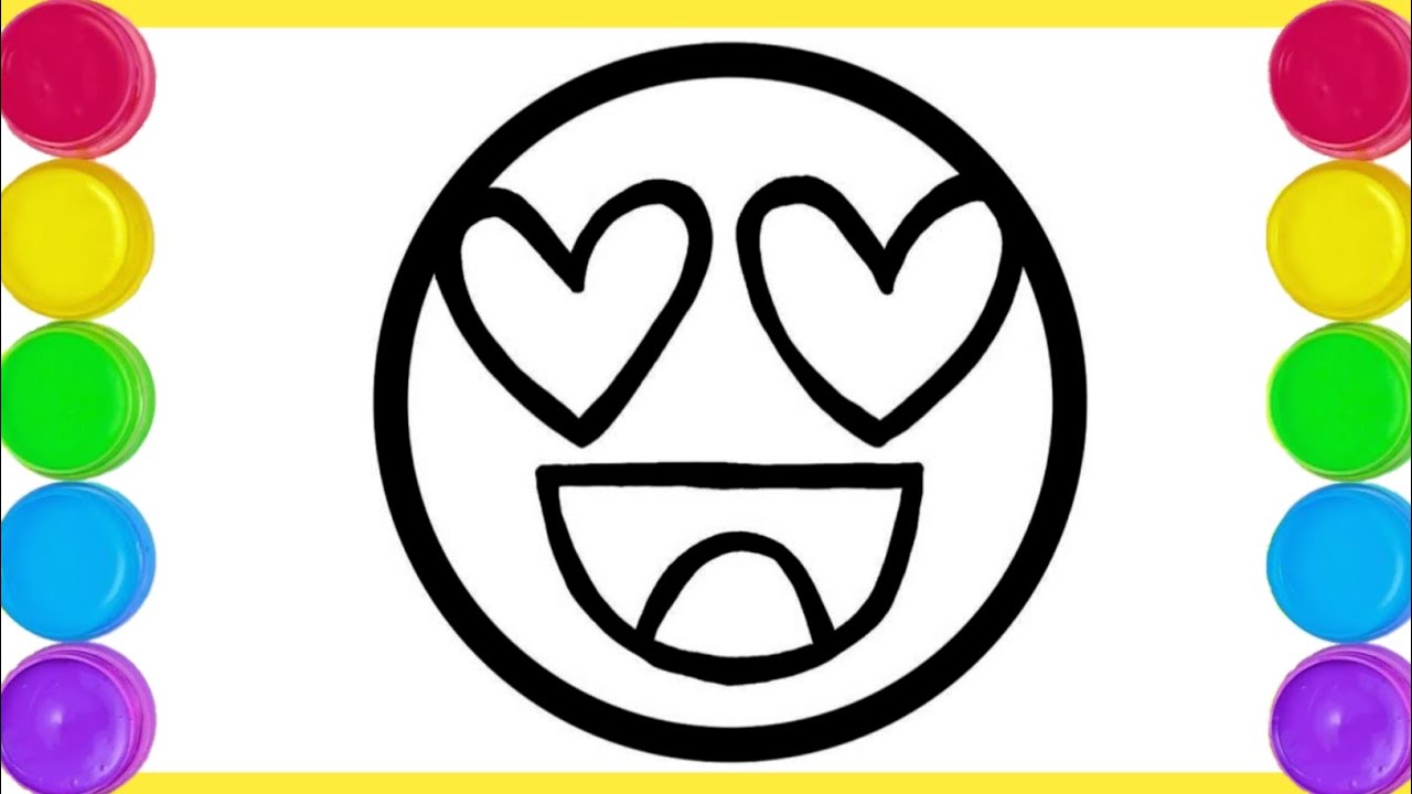 cute emoji//learn emoji drawing paint for beginner// - YouTube