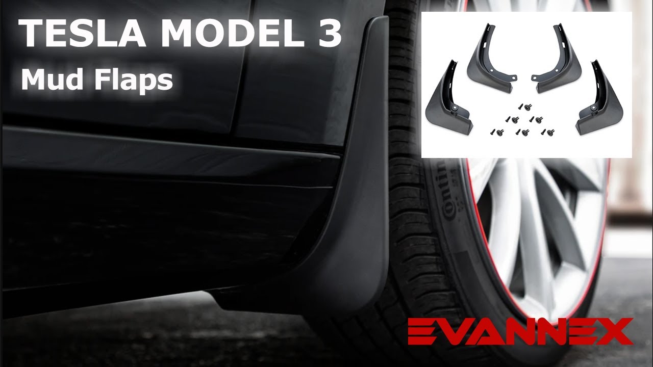 Tesla Model 3 Mud Flaps - YouTube