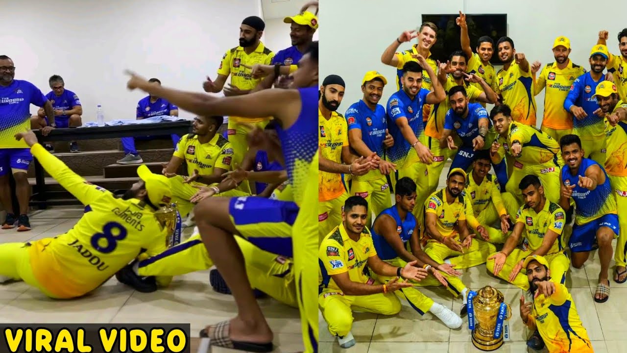 Watch Ravindra Jadeja And Csk Players Crazy Insta Trending Celebration ...