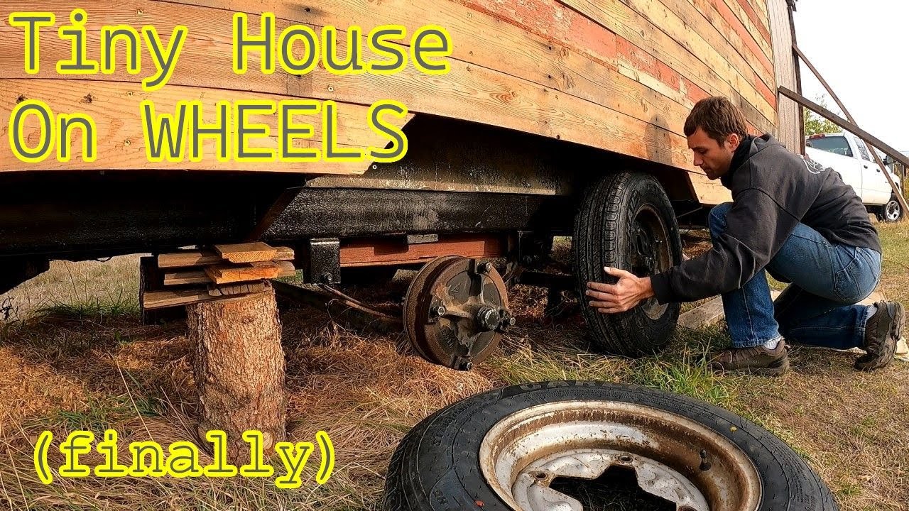 Installing Wheels and Tires - Tiny House Project 11 - YouTube