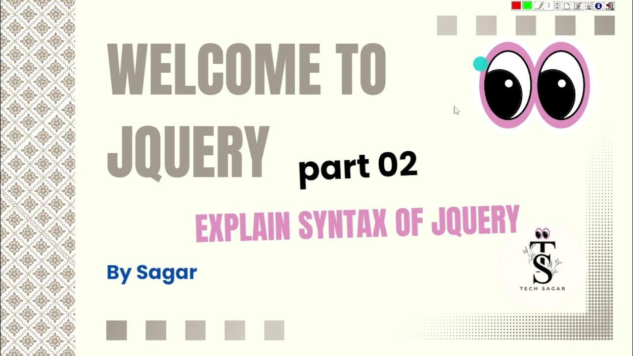 Explain syntax in jQuery || part 02 || Hindi and English || Easy Language || Theory and Practice ...