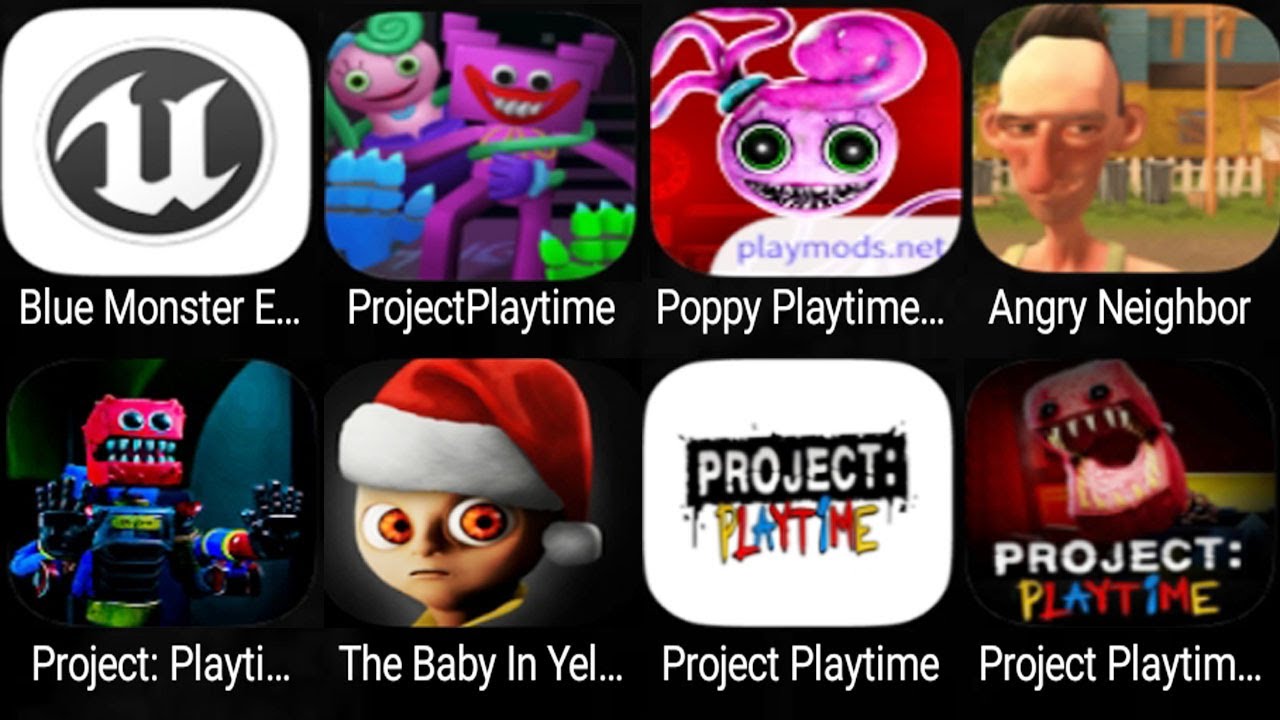 Huggy Escape Playtime,Poppy Playtime Chapter 2,Angry Neighbor,Project ...