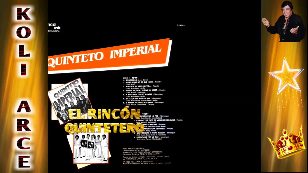 Koli Arce y su Quinteto Imperial - enganchados - LP a nuestros hermanos