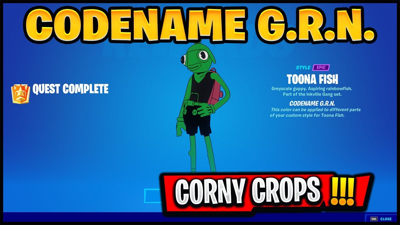 Find bottles of Codename G.R.N. in Corny Crops (Fortnite) - YouTube